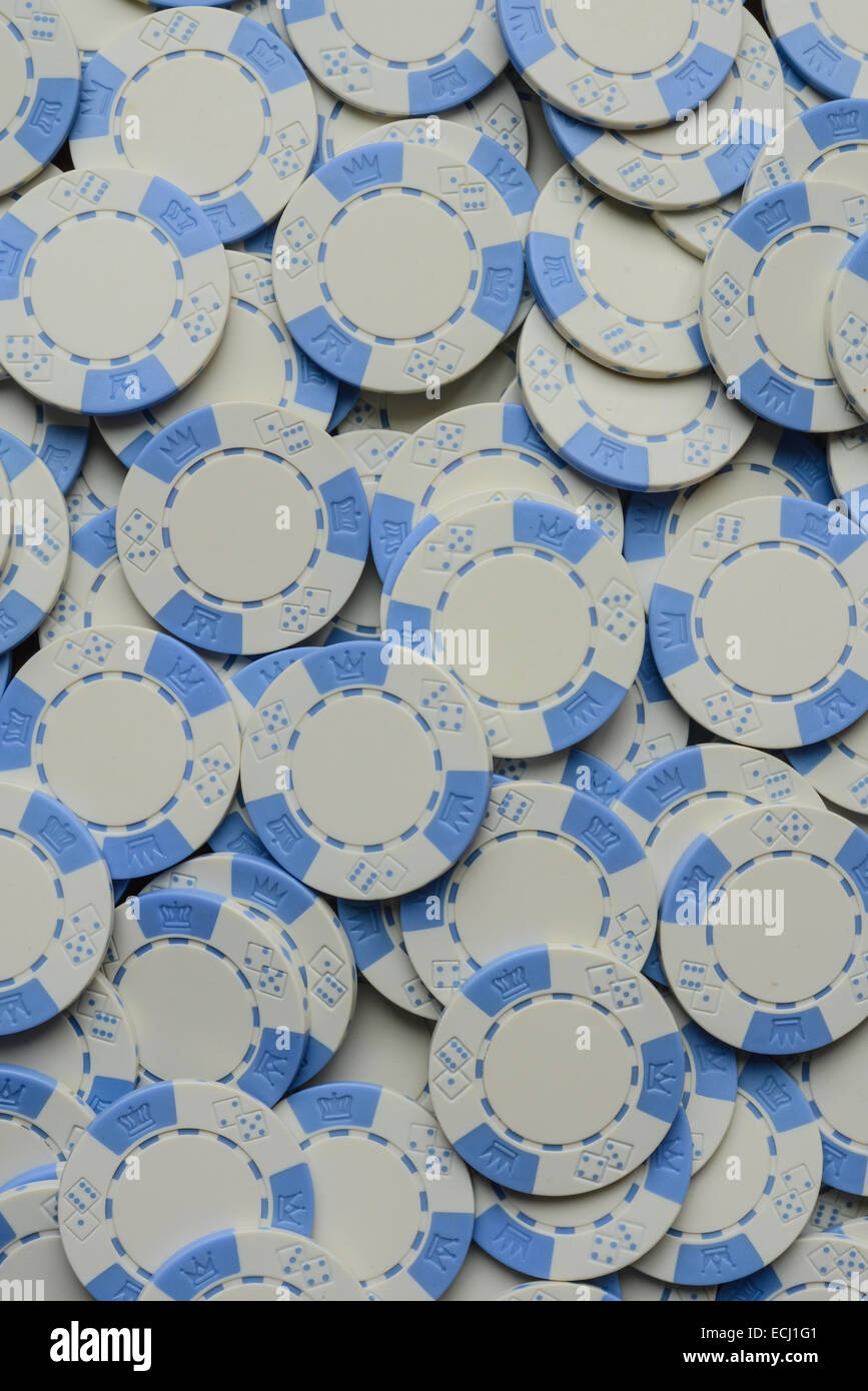 Blue Poker Chip Background Stock Photo - Alamy