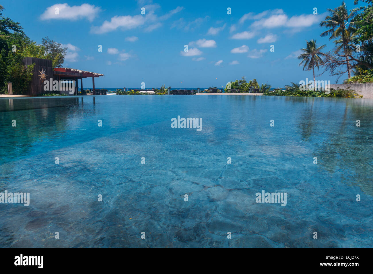infinity pool at beach resorts or hotels, for vacation concepts Stock ...