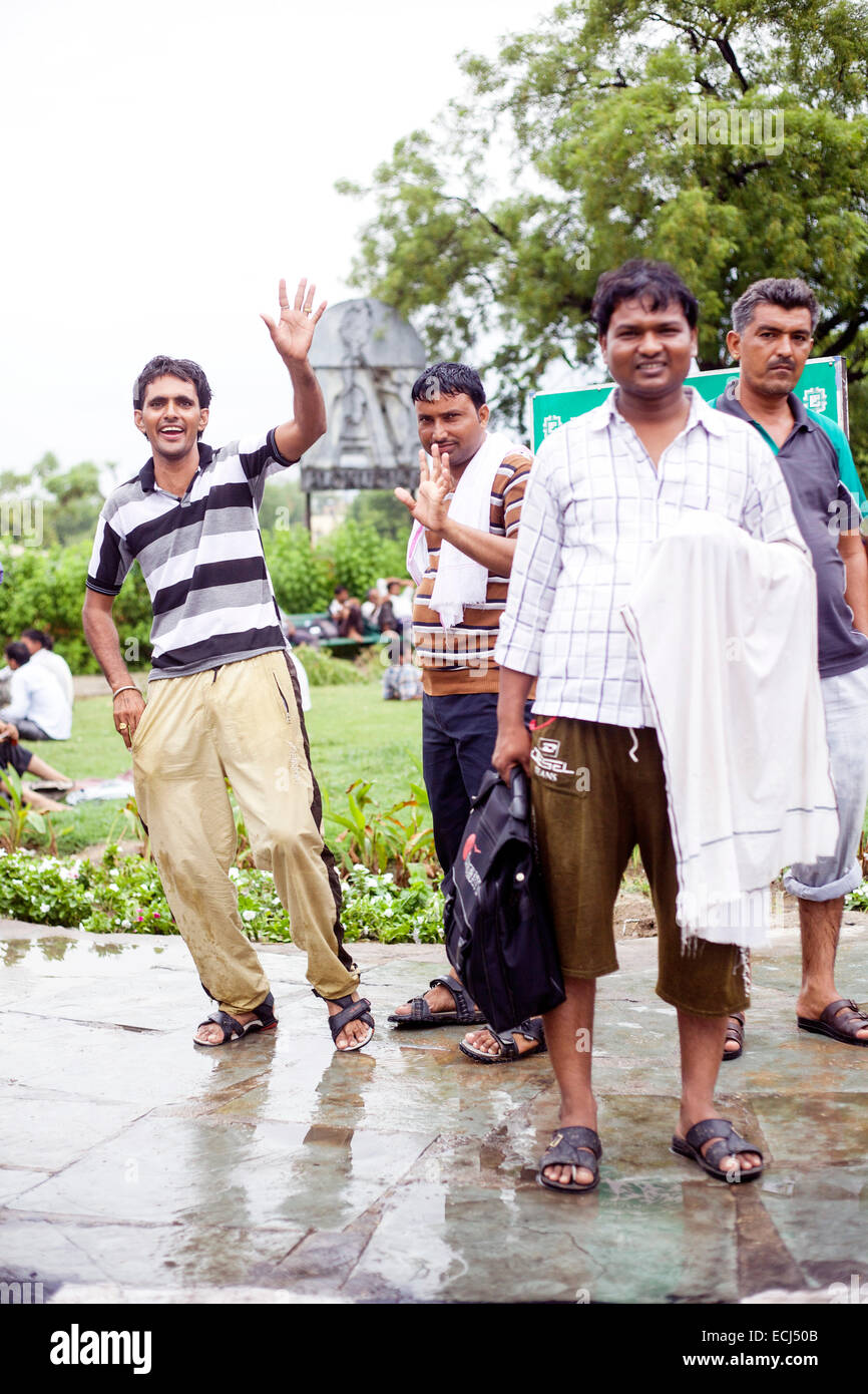 Jaipur, monsoon, joy, man, men Stock Photo - Alamy
