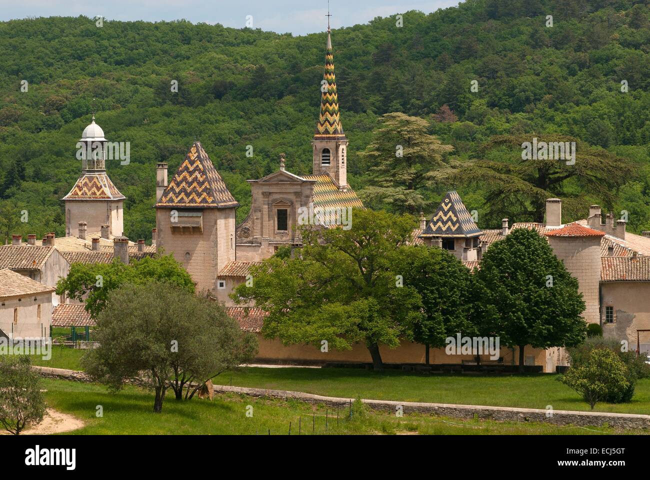 France, Gard, Chartreuse de Valbonne monastery monks hermits of the ...