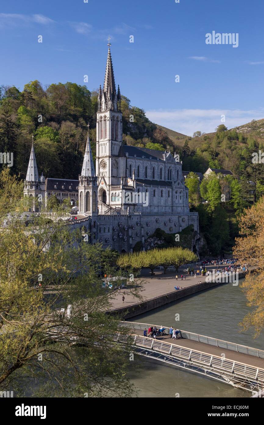 France, Hautes Pyrenees, Lourdes, Sanctuary of Our Lady of Lourdes ...
