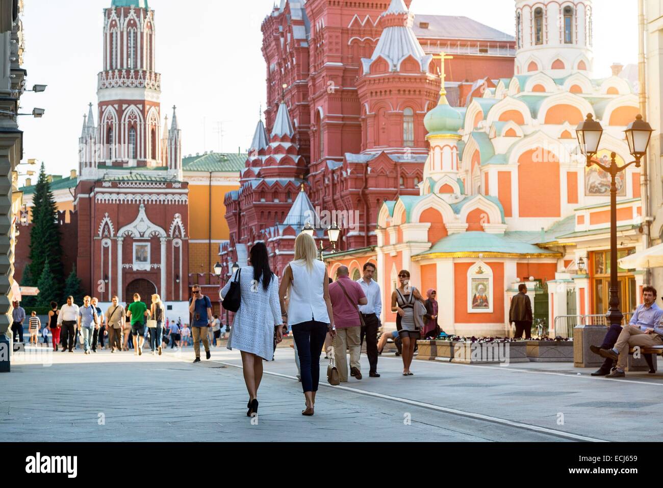 Russia, Moscow, Pedestrian street on the Red Square listed as World ...