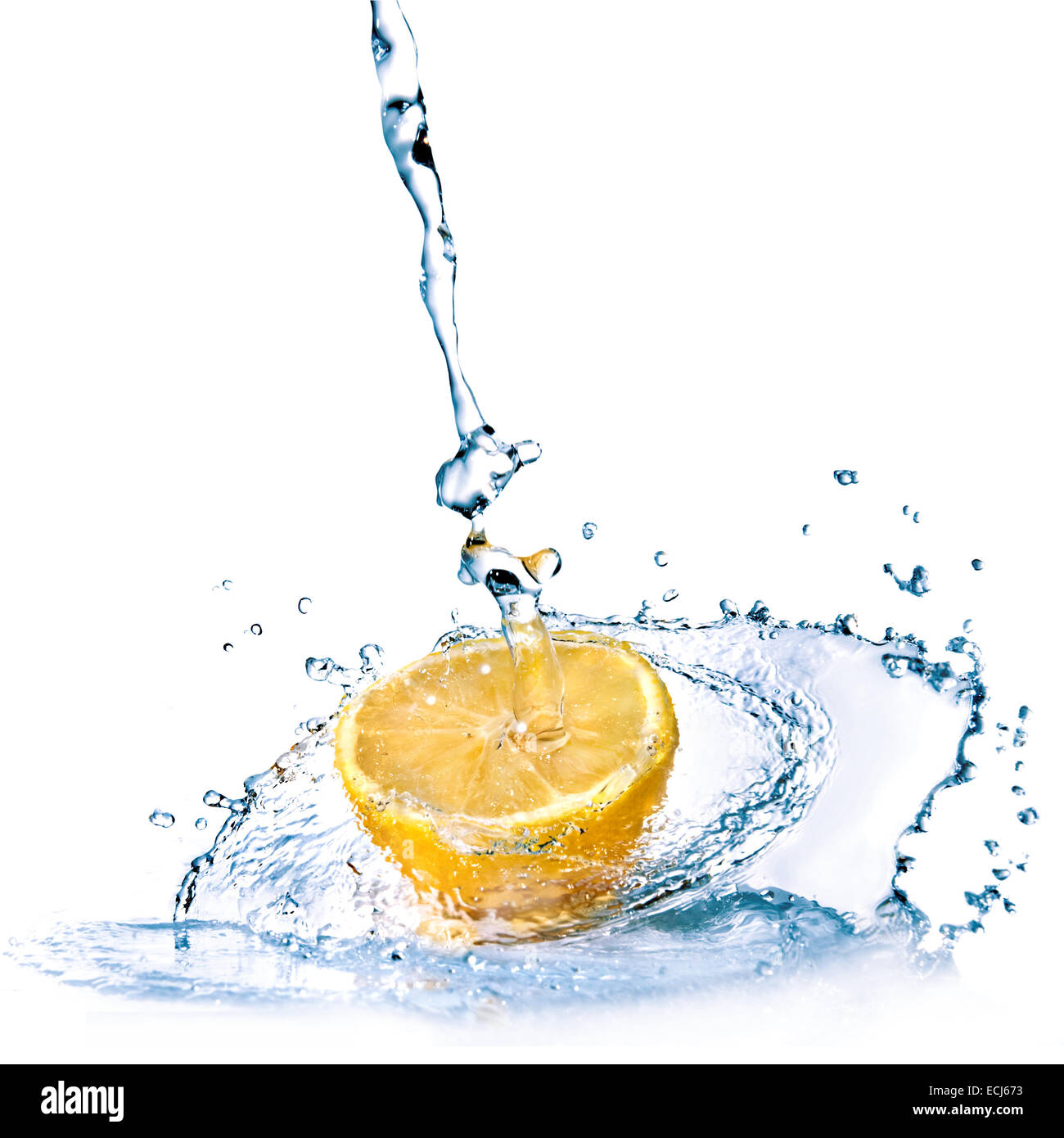 fresh water drops on lemon isolated on white Stock Photo - Alamy