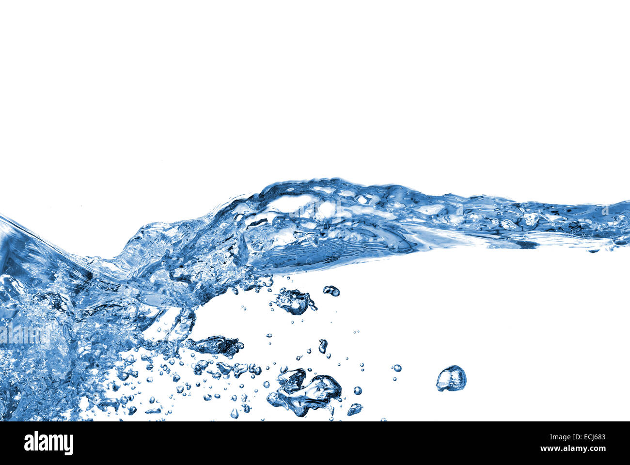 water splash with bubbles isolated on white Stock Photo - Alamy