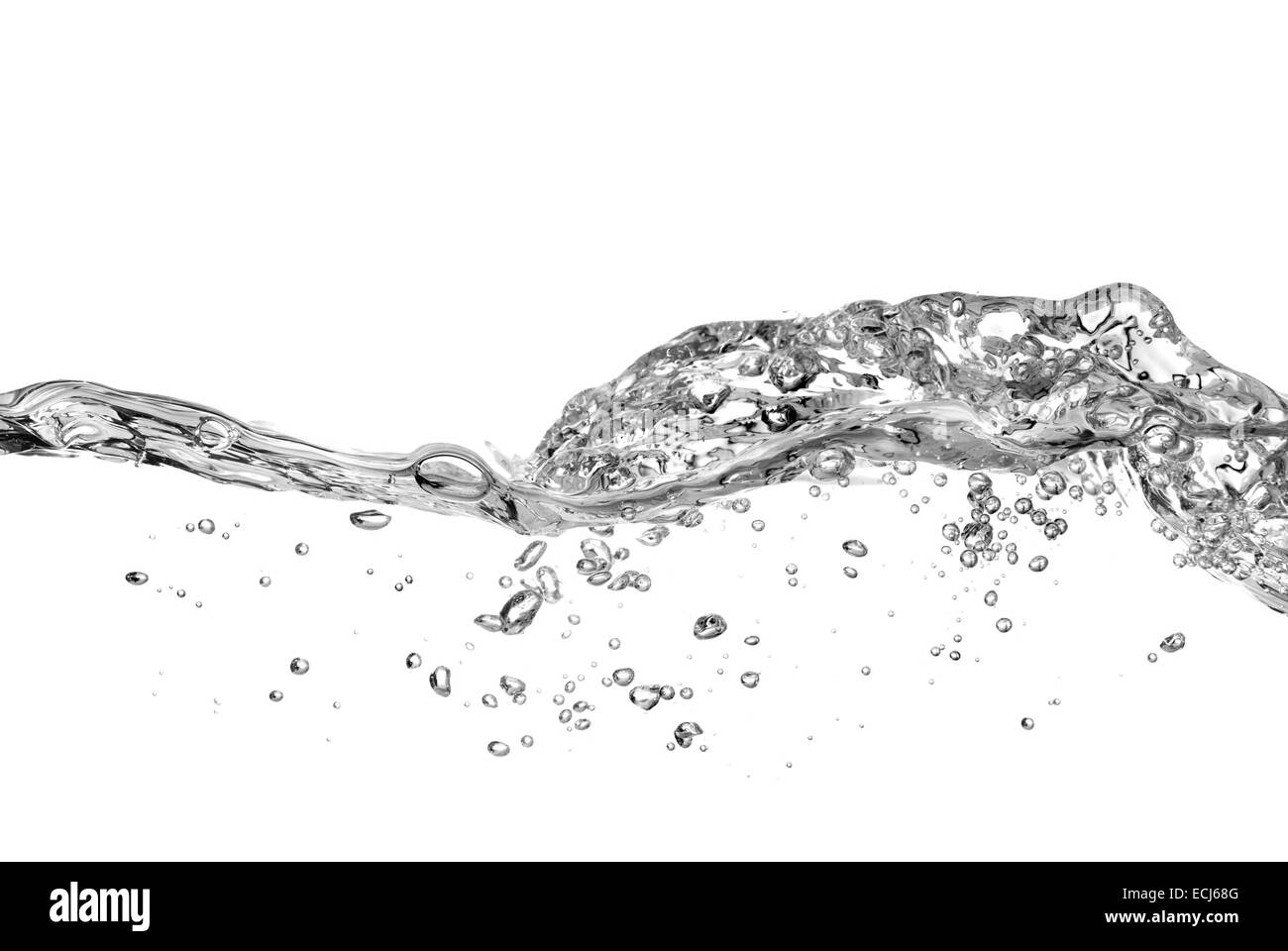water splash with bubbles isolated on white Stock Photo - Alamy