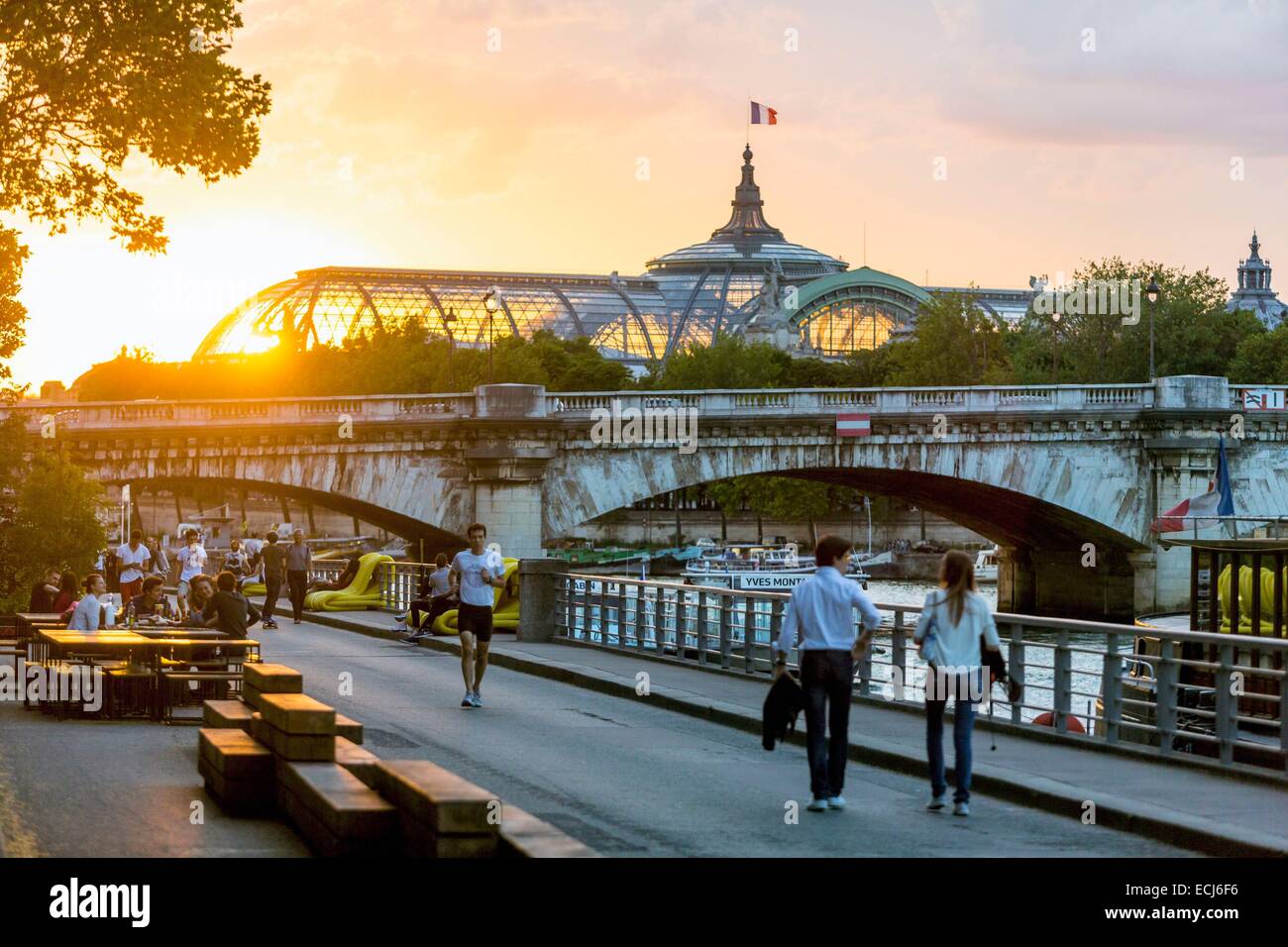 France, Paris, area listed as World Heritage by UNESCO, the banks of ...