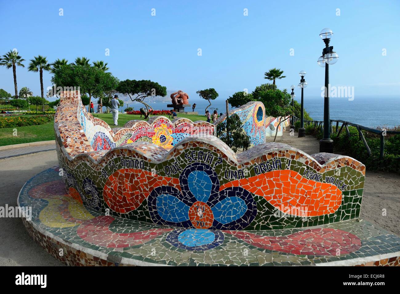 Peru, Lima, Miraflores District, Larcomar, Parque del Amor (Love Park ...