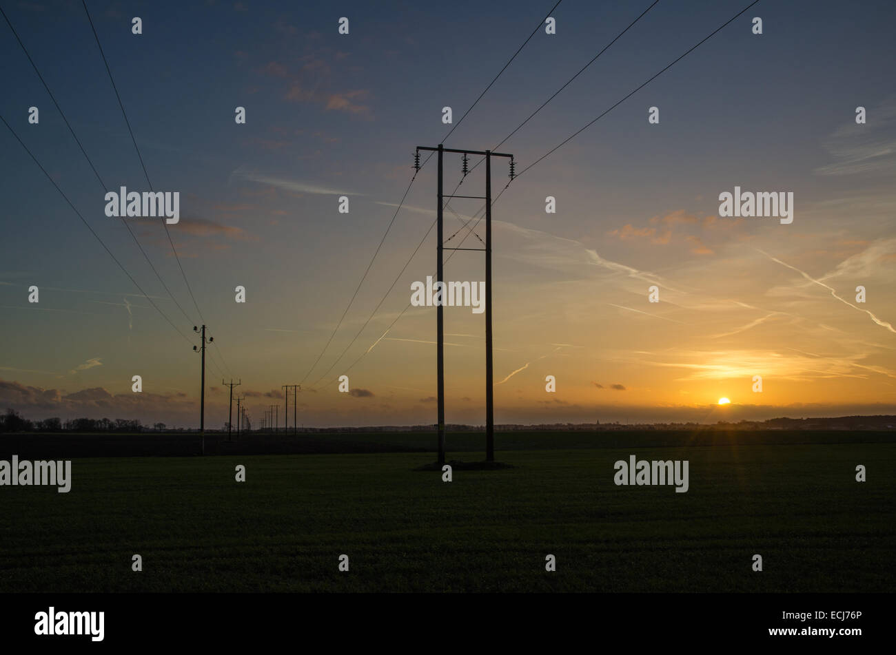 Rows high voltage power hi-res stock photography and images - Alamy