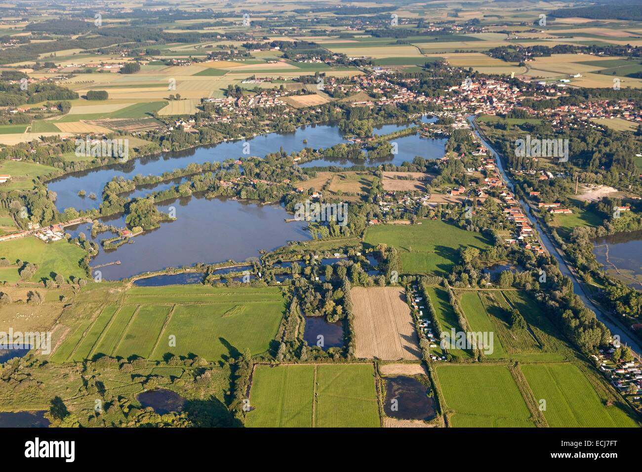 France, Pas de Calais, Ardres, lakes (aerial view Stock Photo - Alamy