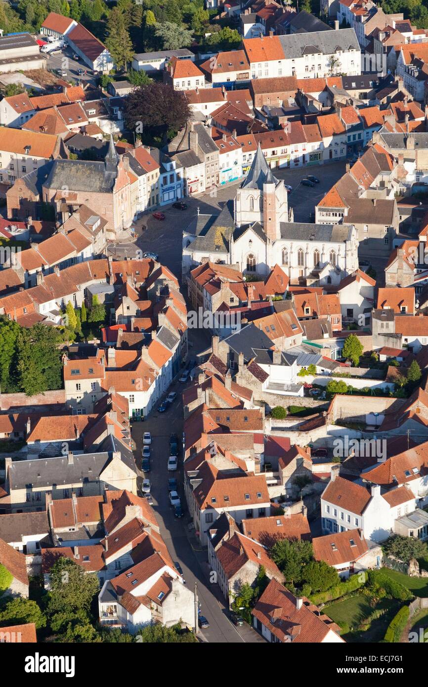 France, Pas de Calais, Ardres, downtown (aerial view Stock Photo - Alamy