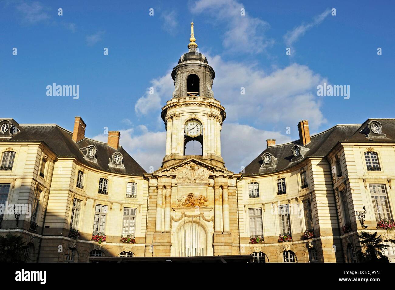 France, Ille et Vilaine, Rennes, Place de la Mairie, the City Hall ...