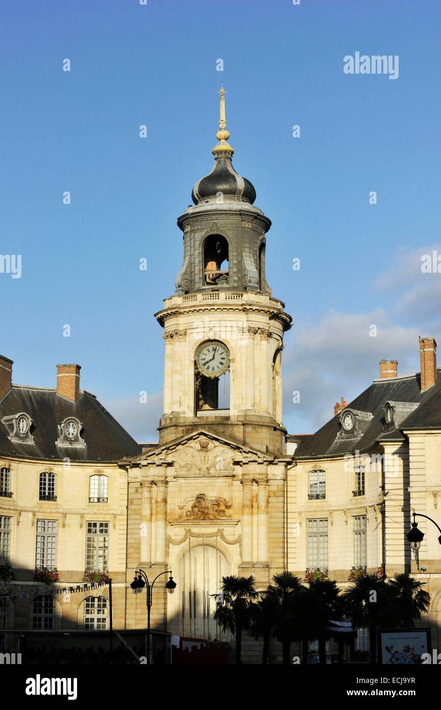France, Ille et Vilaine, Rennes, Place de la Mairie, the City Hall ...