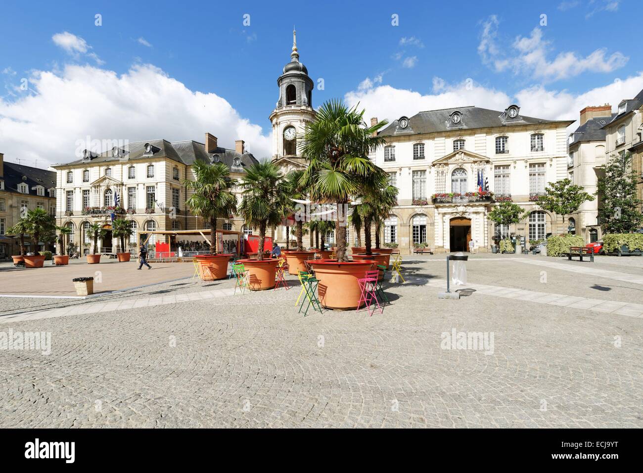 France, Ille et Vilaine, Rennes, Place de la Mairie, the City Hall ...