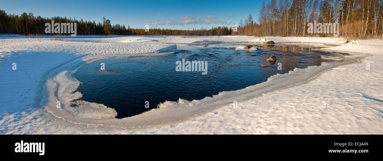 Finland, Hossa Nature Park, Eastern Lapland, Hossa river and Taiga ...