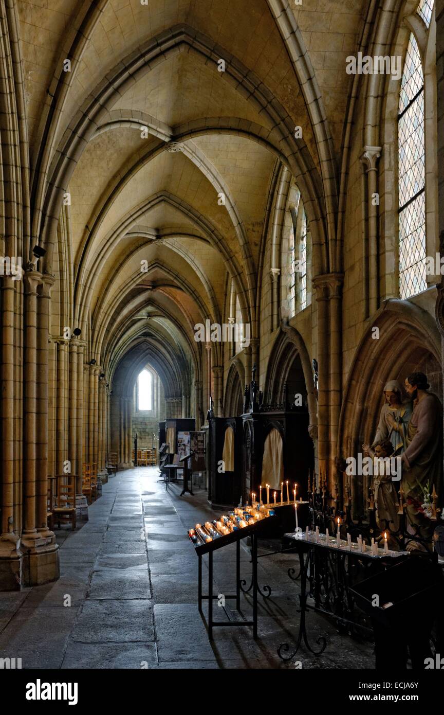 France, Finistere, Saint Pol de Leon, Saint Paul Aurelien Cathedral ...