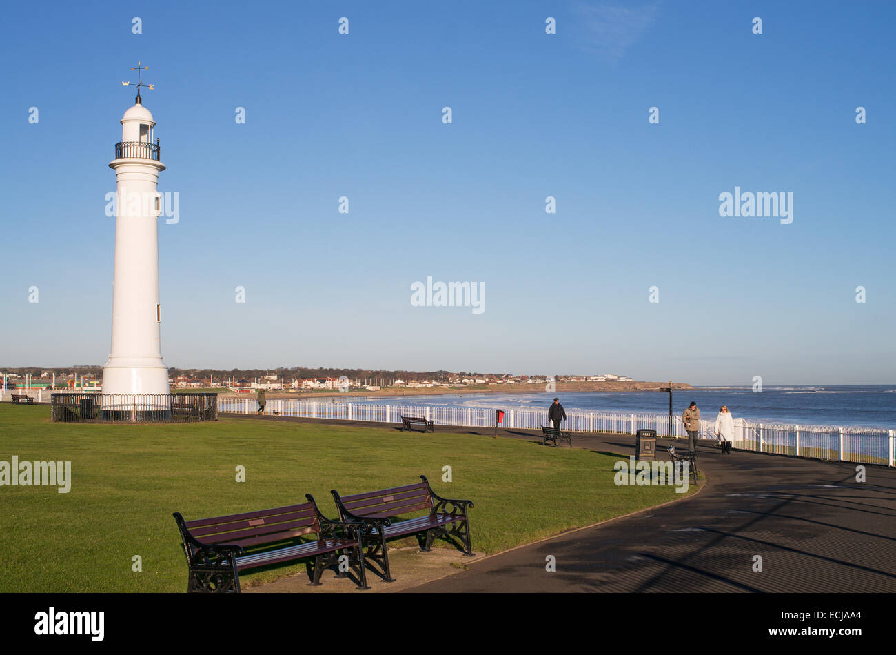 Seafront with old lighthouse hi-res stock photography and images - Alamy