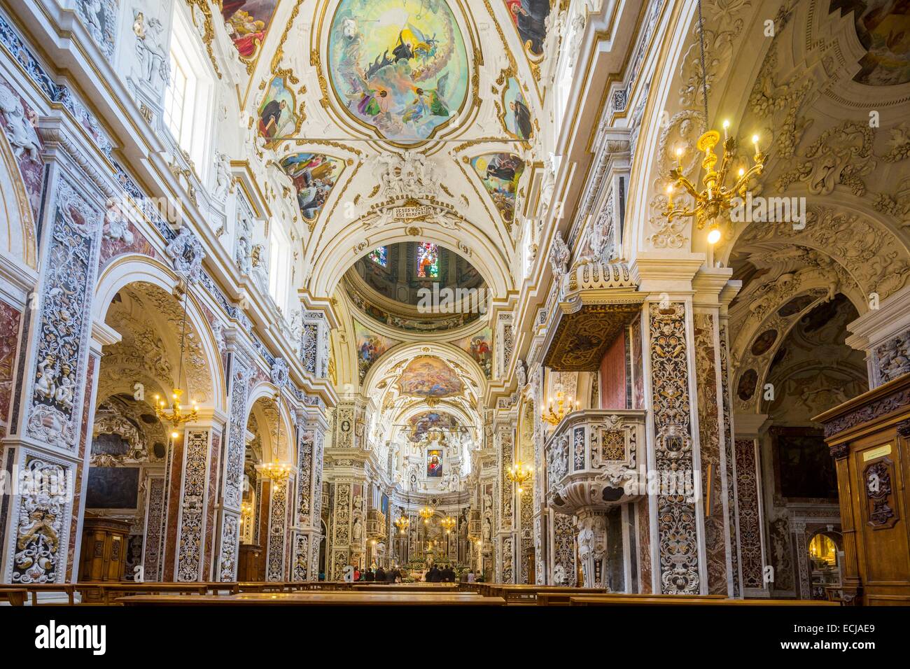 Hurch of the gesu palermo hi-res stock photography and images - Alamy