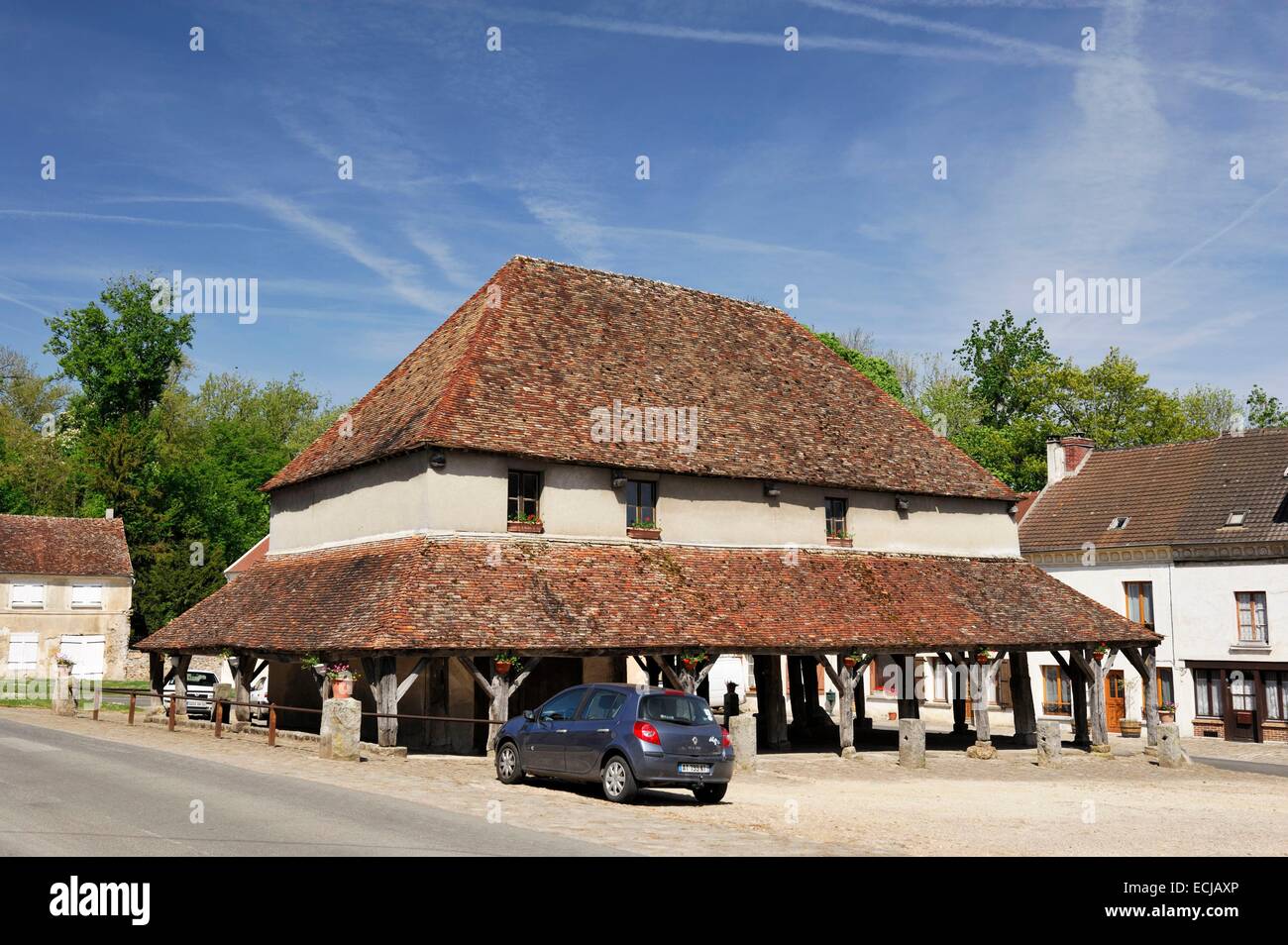 France, Aisne, Marigny en Orxois, the Market Hall of Marigny en Orxois ...