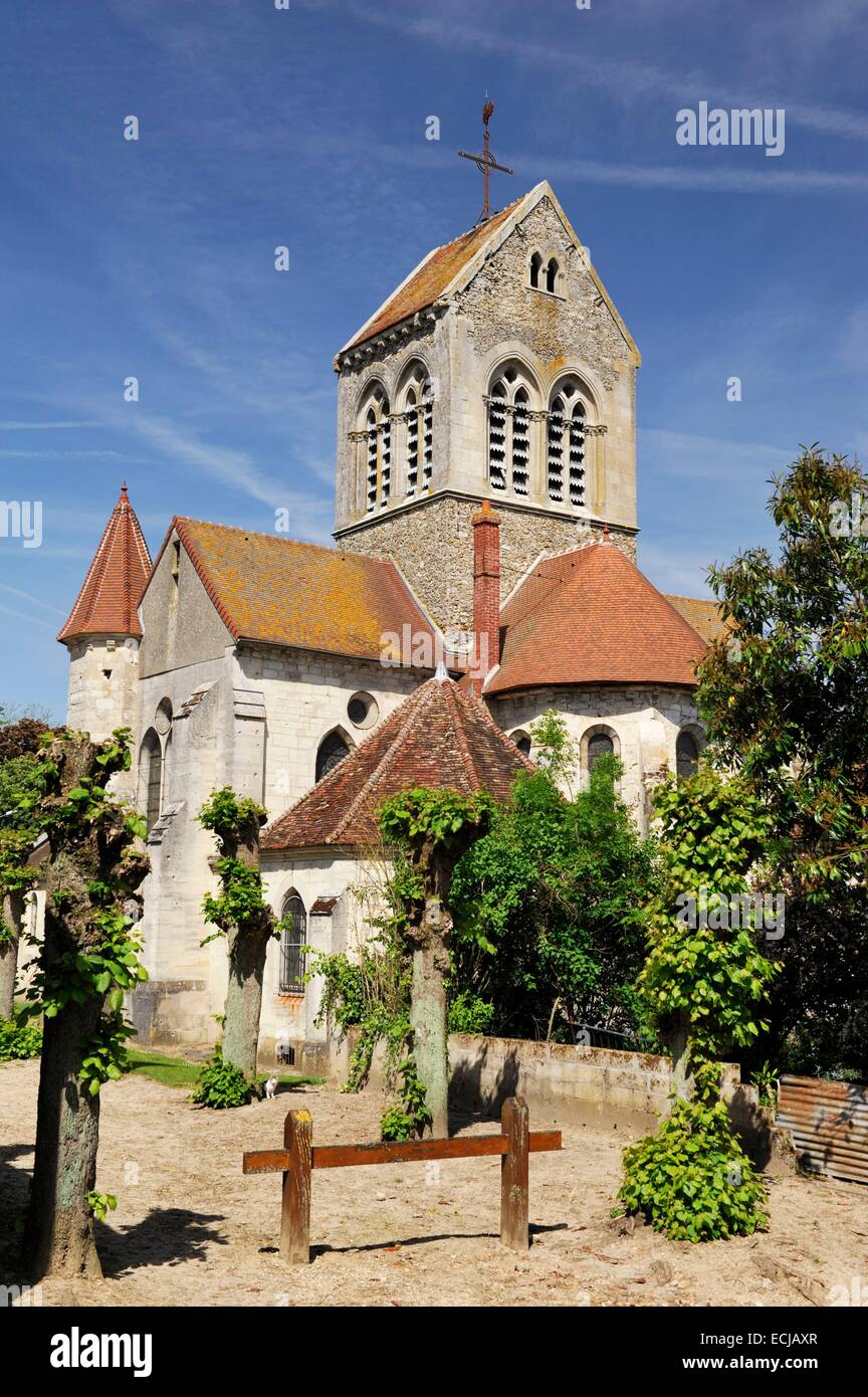 France, Aisne, Marigny en Orxois, Saint Madeleine church of the 12th ...