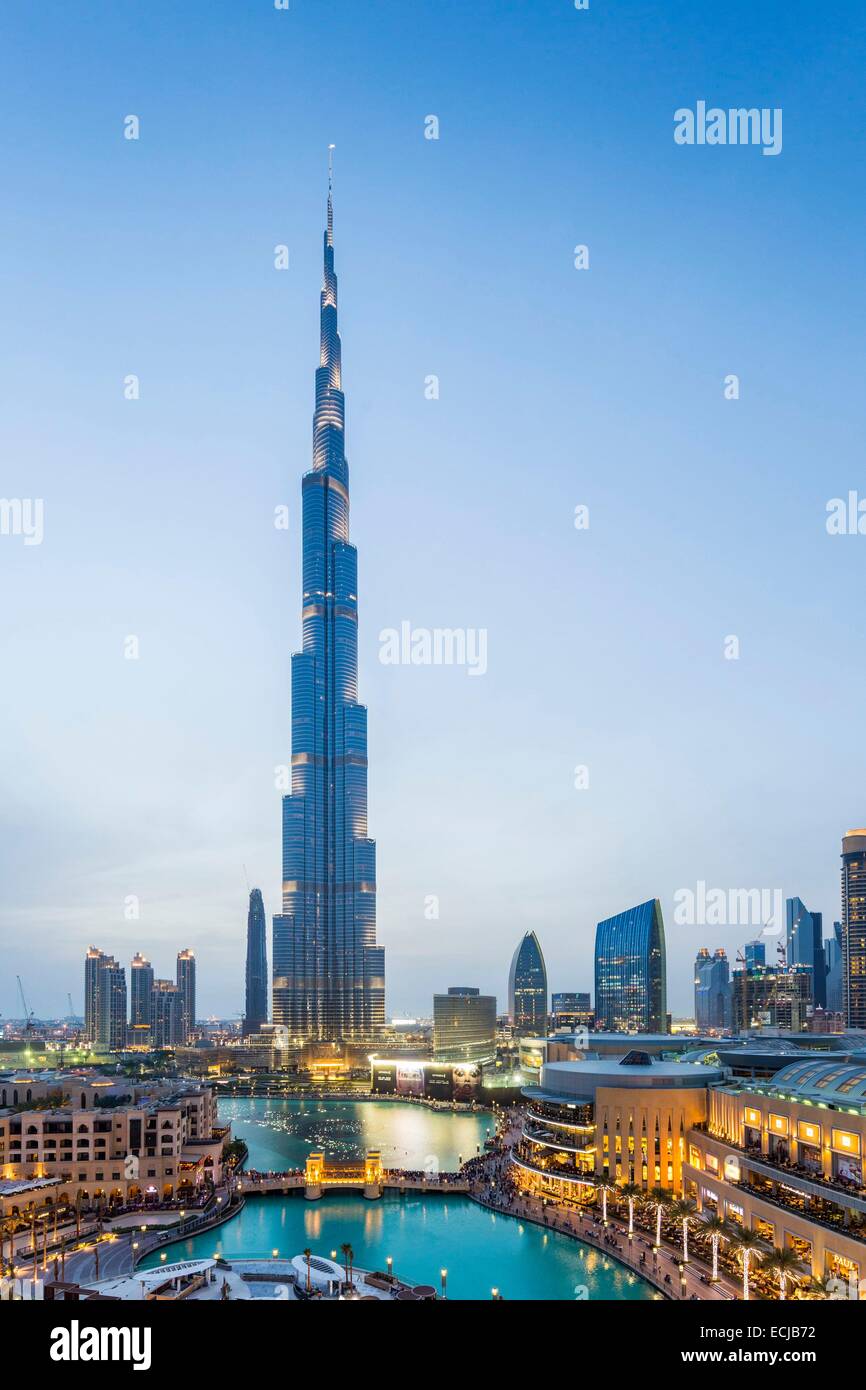United Arab Emirates, Dubai, Burj Khalifa skyscraper Burj Dubai or ...