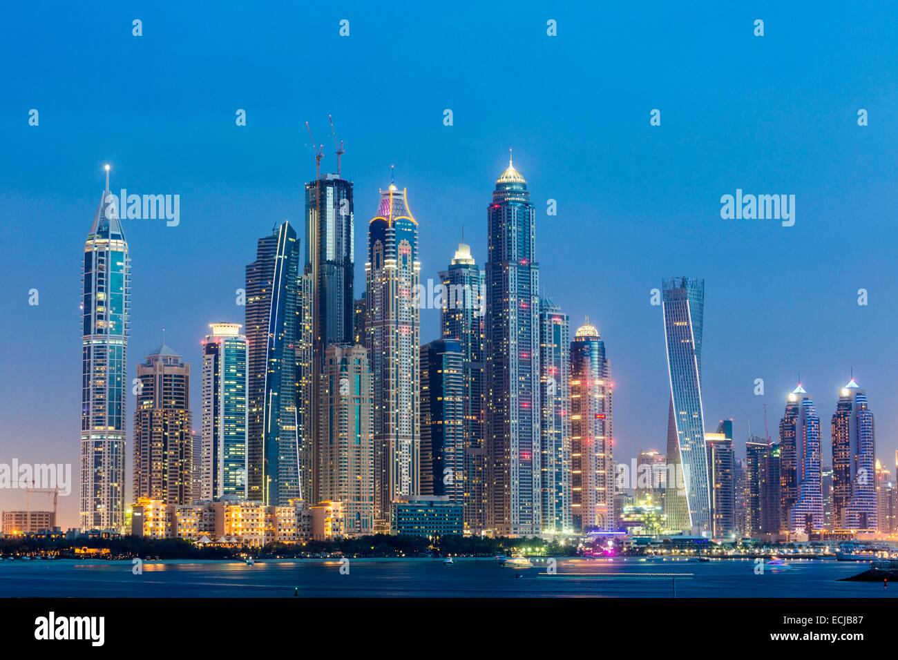 United Arab Emirates, Dubai, New Dubai Marina neighborhood located ...