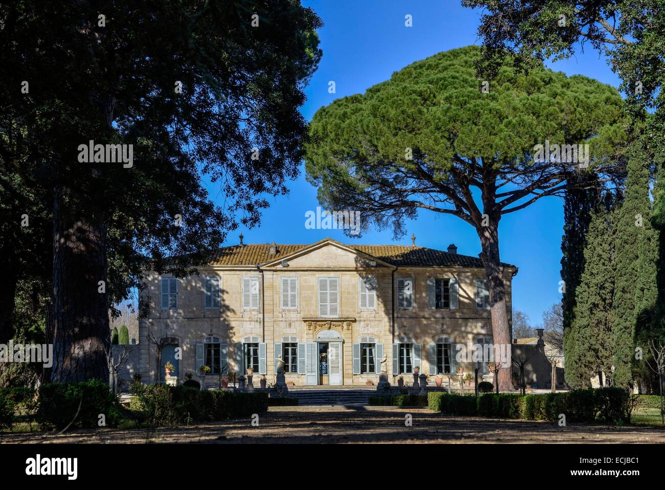 France, Herault, Montpellier, Castle of Mogeres from the 18th century ...