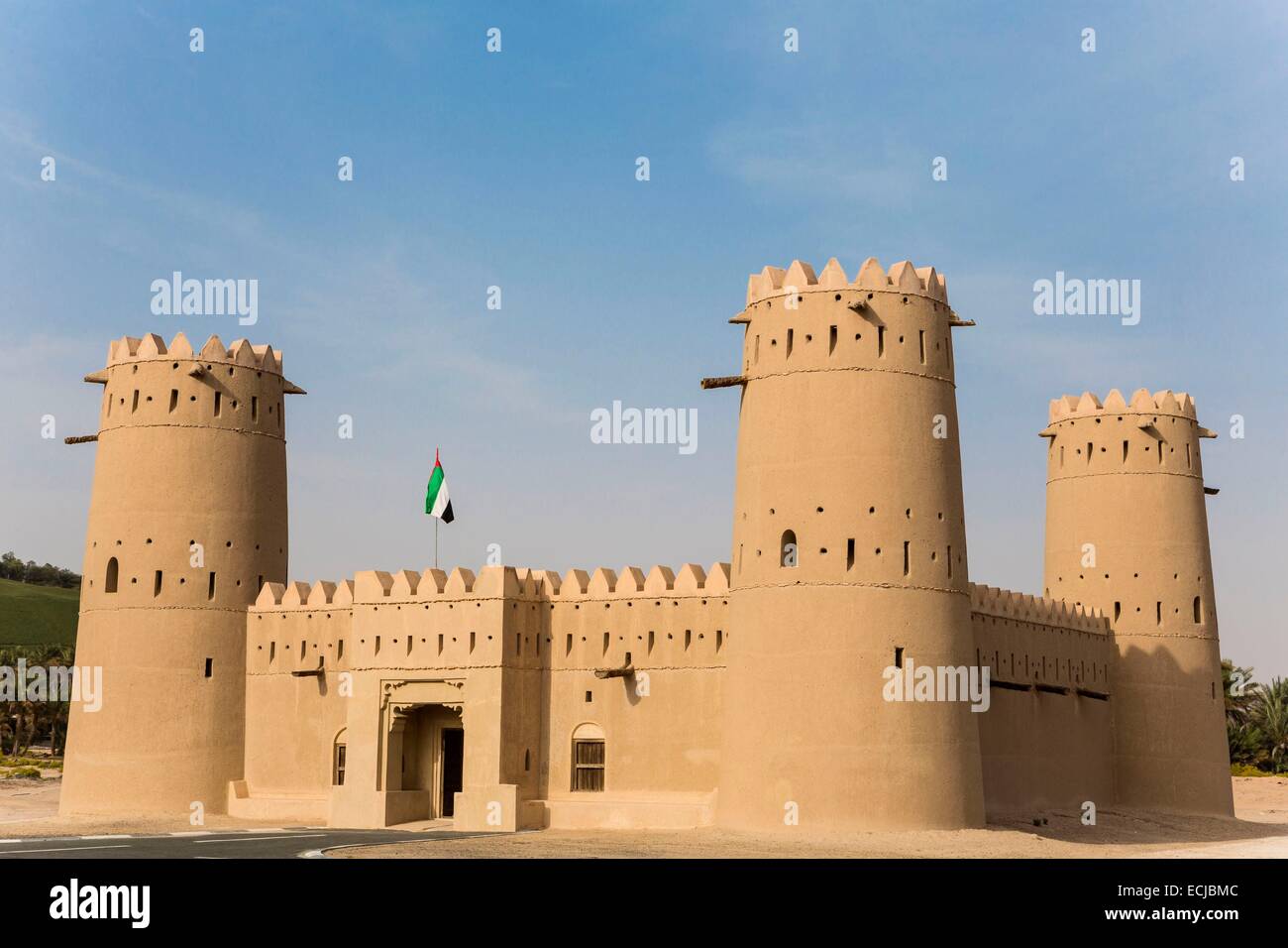 United Arab Emirates, Abu Dhabi, the Liwa Oasis, Fort Al Mezaira Stock ...