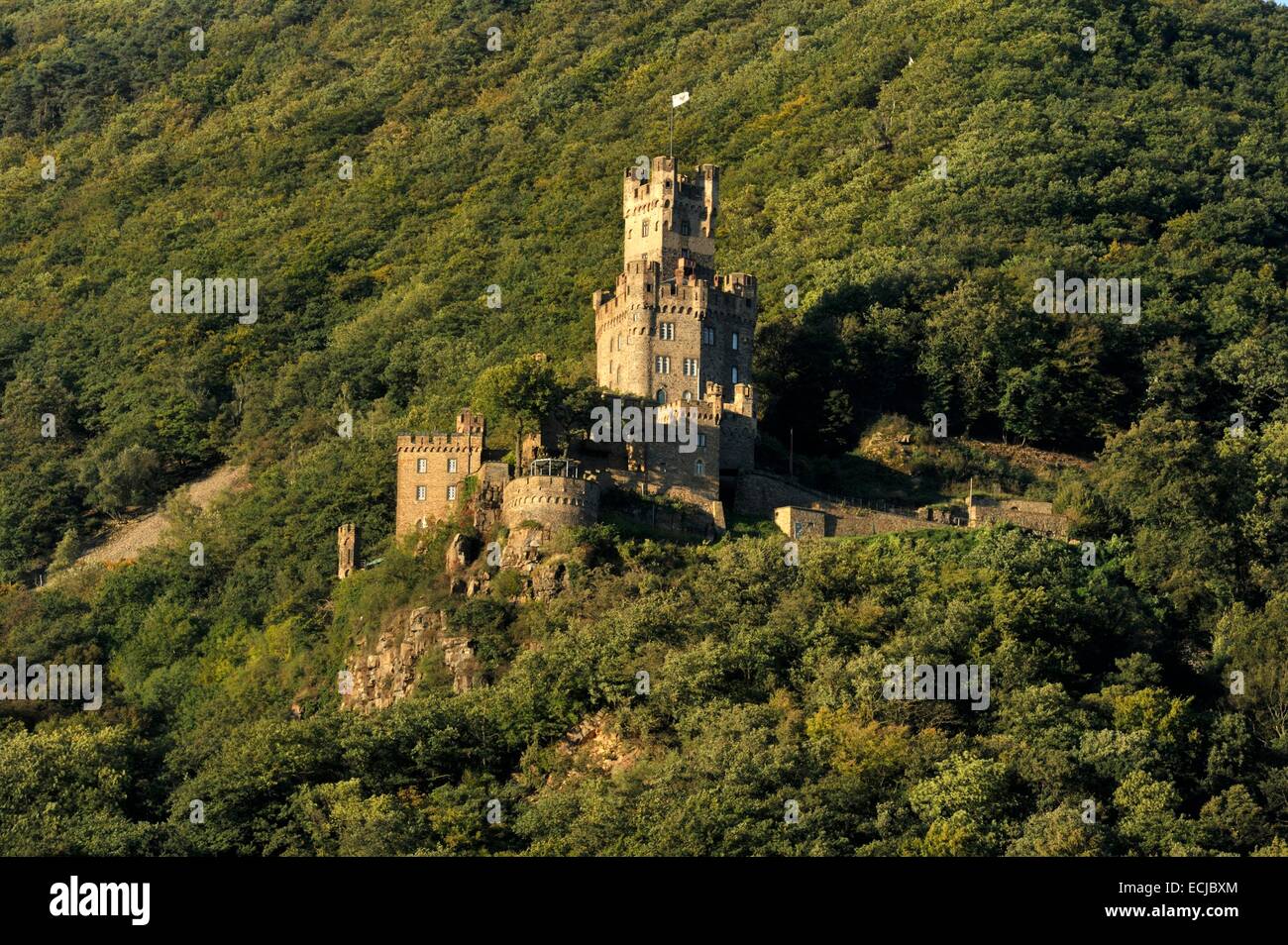Germany, Rhineland Palatinate, Niederheimbach, castle of Sooneck, the ...