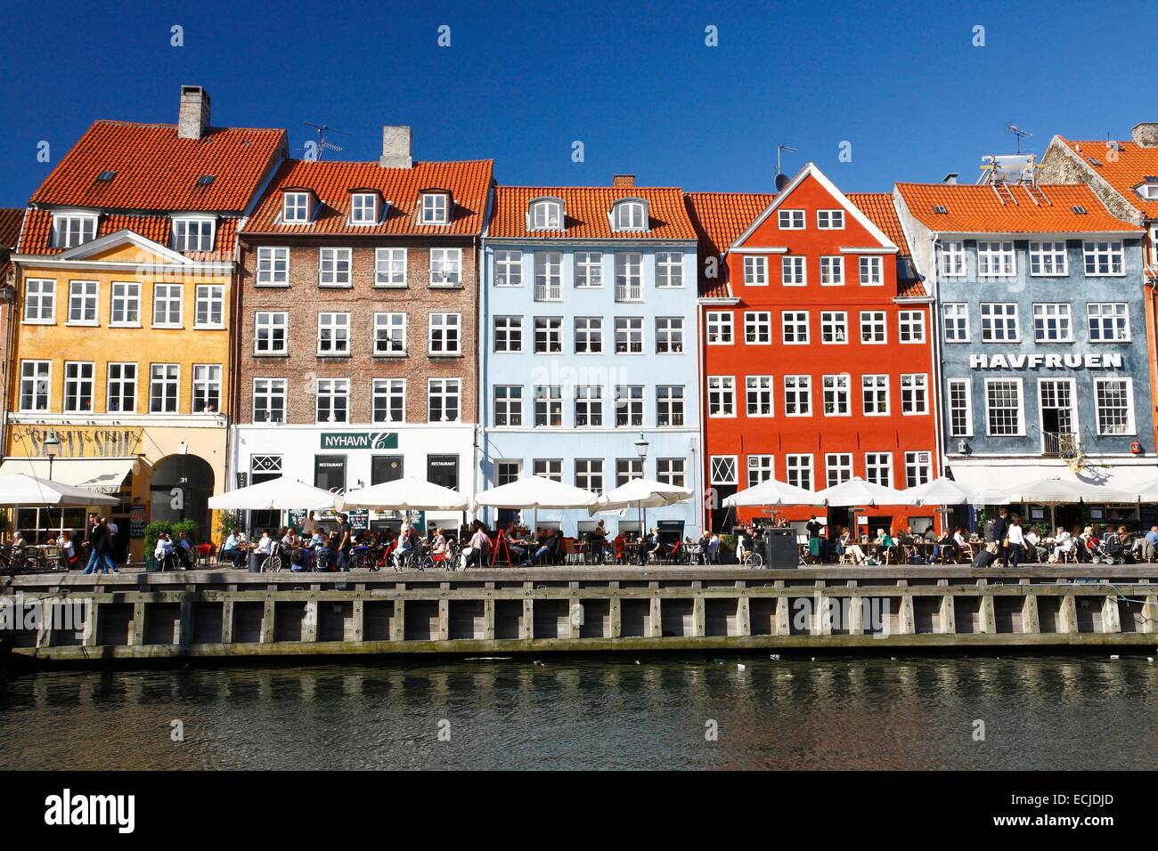 Denmark, Capital (Hovedstaden), Copenhagen, the colorful buildings of ...