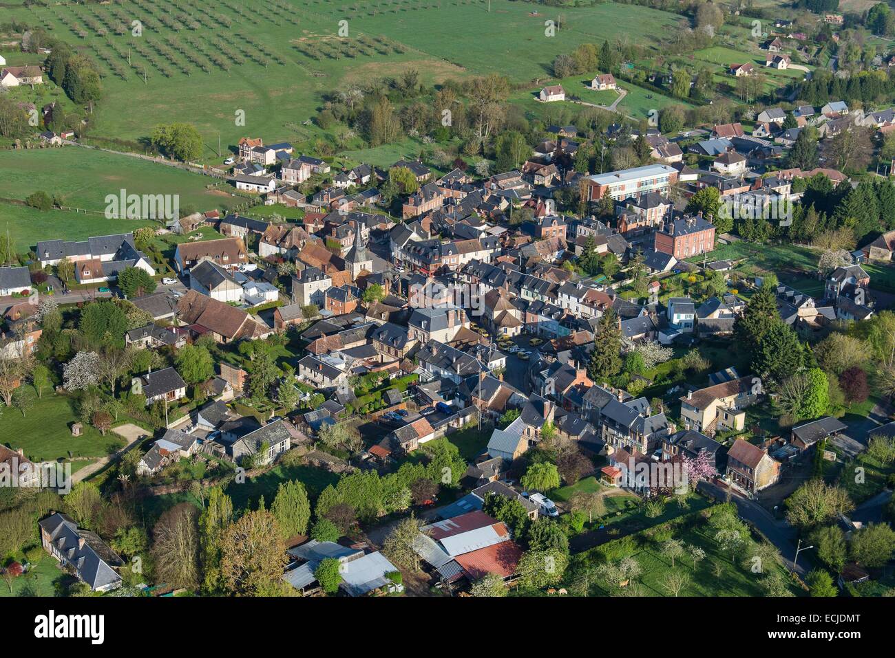 France, Calvados, Cambremer (aerial view Stock Photo - Alamy