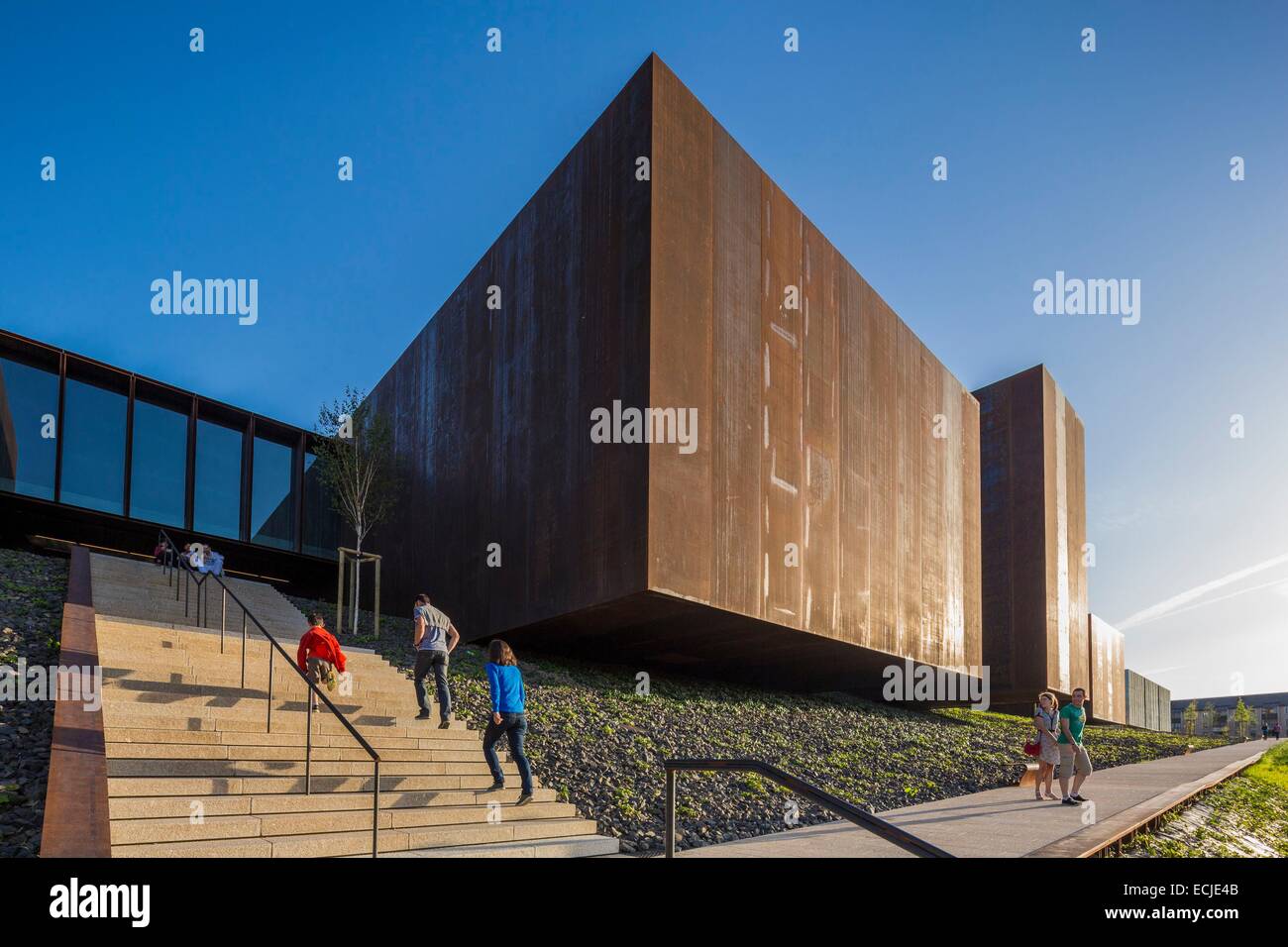France, Aveyron, Rodez, Soulages Museum, designed by the Catalan ...