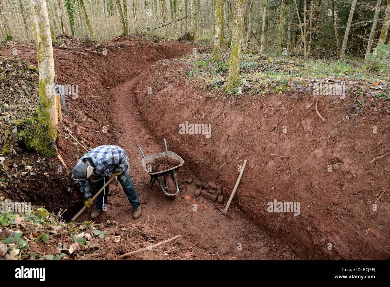 France, Vosges, Ban de Sapt, La Fontenelle, around the National ...