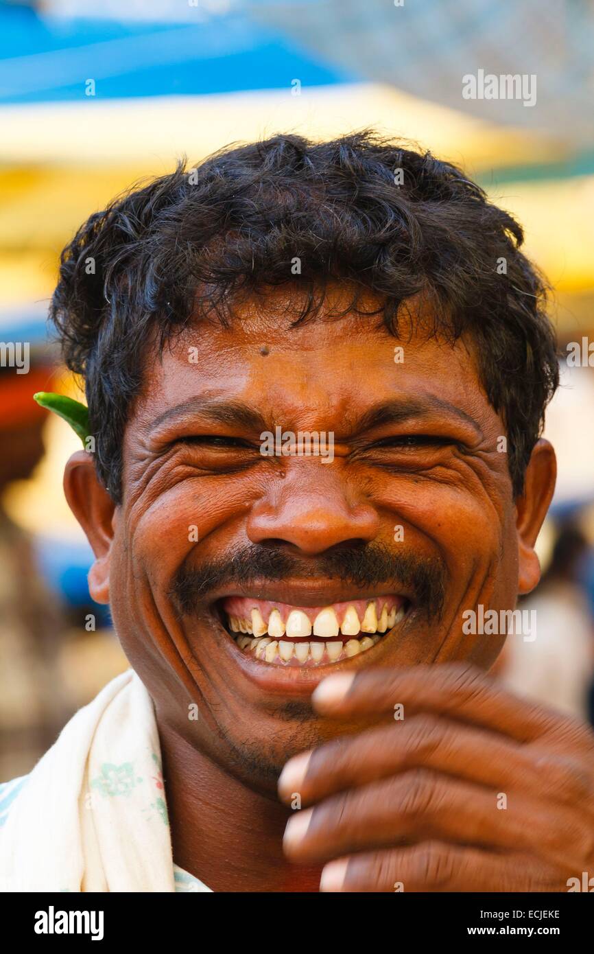 India, Chhattisgarh, Jagdalpur, laughing man portrait Stock Photo - Alamy