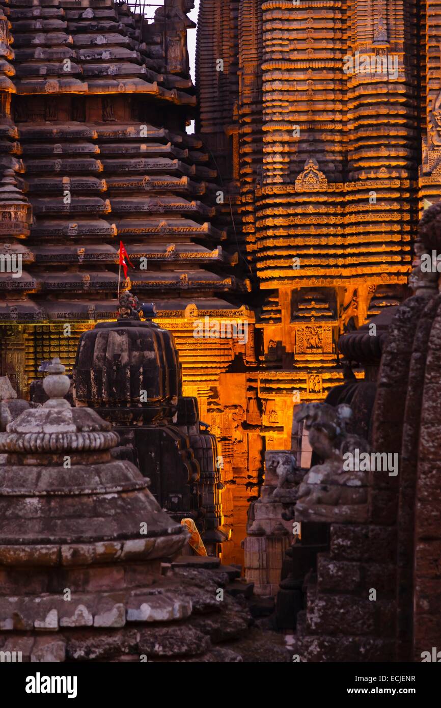 India, Odisha, Bhubaneswar, Lingaraj temple at sunset Stock Photo - Alamy