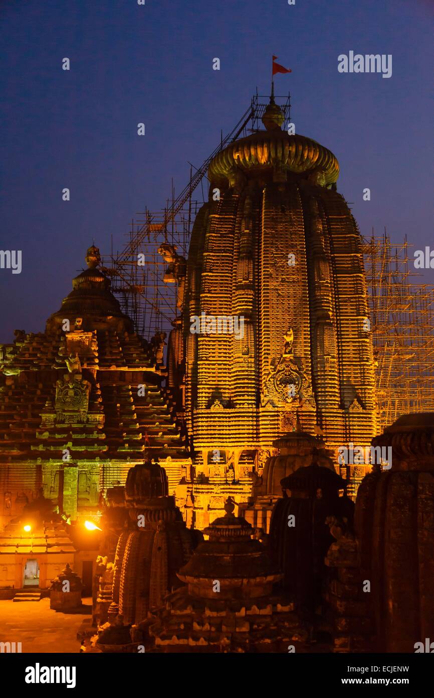 India, Odisha, Bhubaneswar, Lingaraj temple at sunset Stock Photo - Alamy