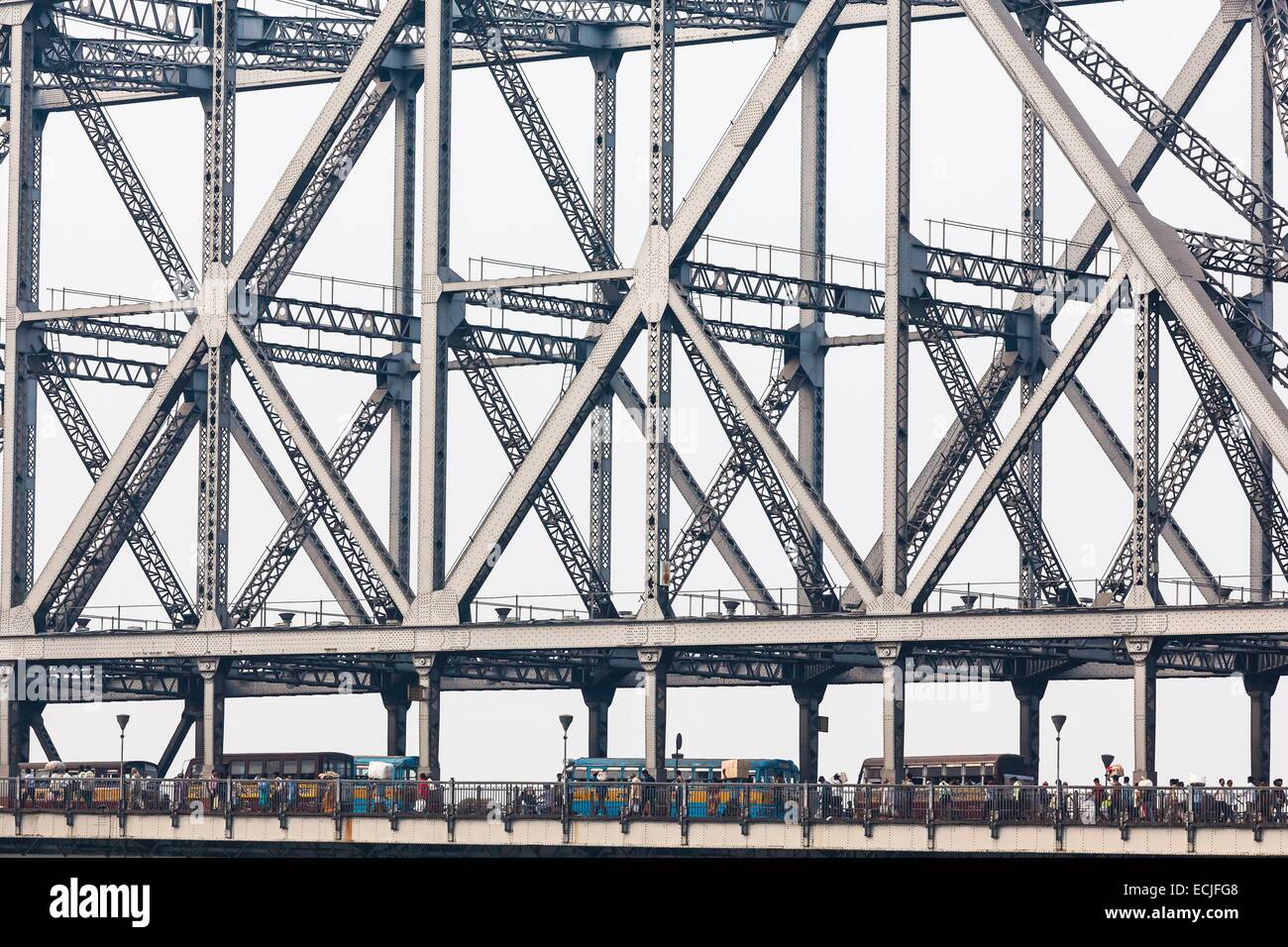 India, West Bengal, Calcutta (Kolkata), Howrah bridge Stock Photo - Alamy