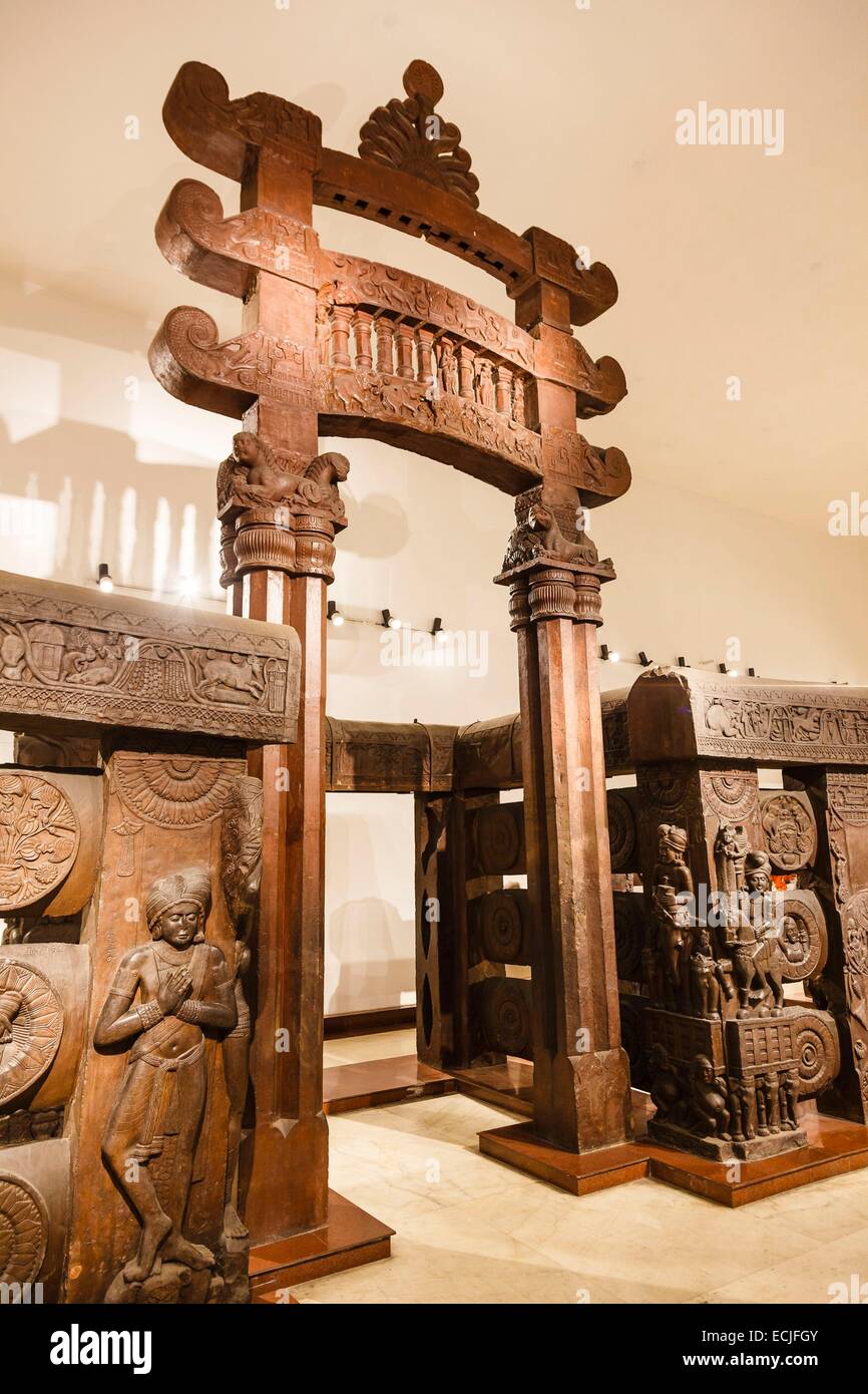 India, West Bengal, Calcutta (Kolkata), Indian museum, Bharhut buddhist ...