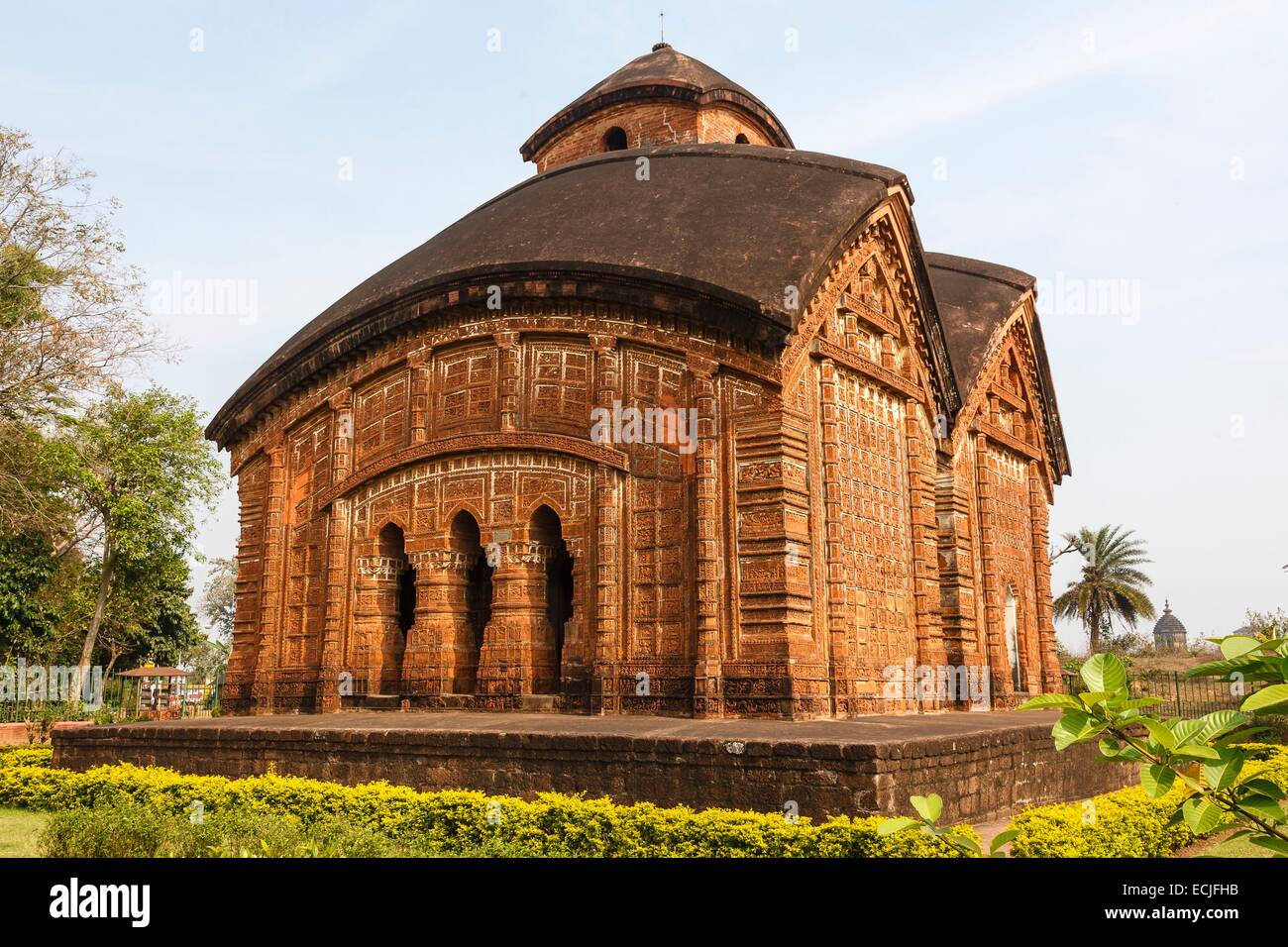 India, West Bengal, Bishnupur, terracotta Jor Bangla temple (1655 Stock ...