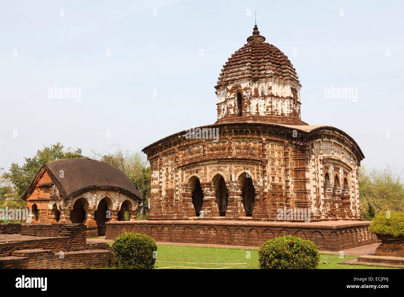 India, West Bengal, Bishnupur, Radhagobinda terracotta temple (1729 ...