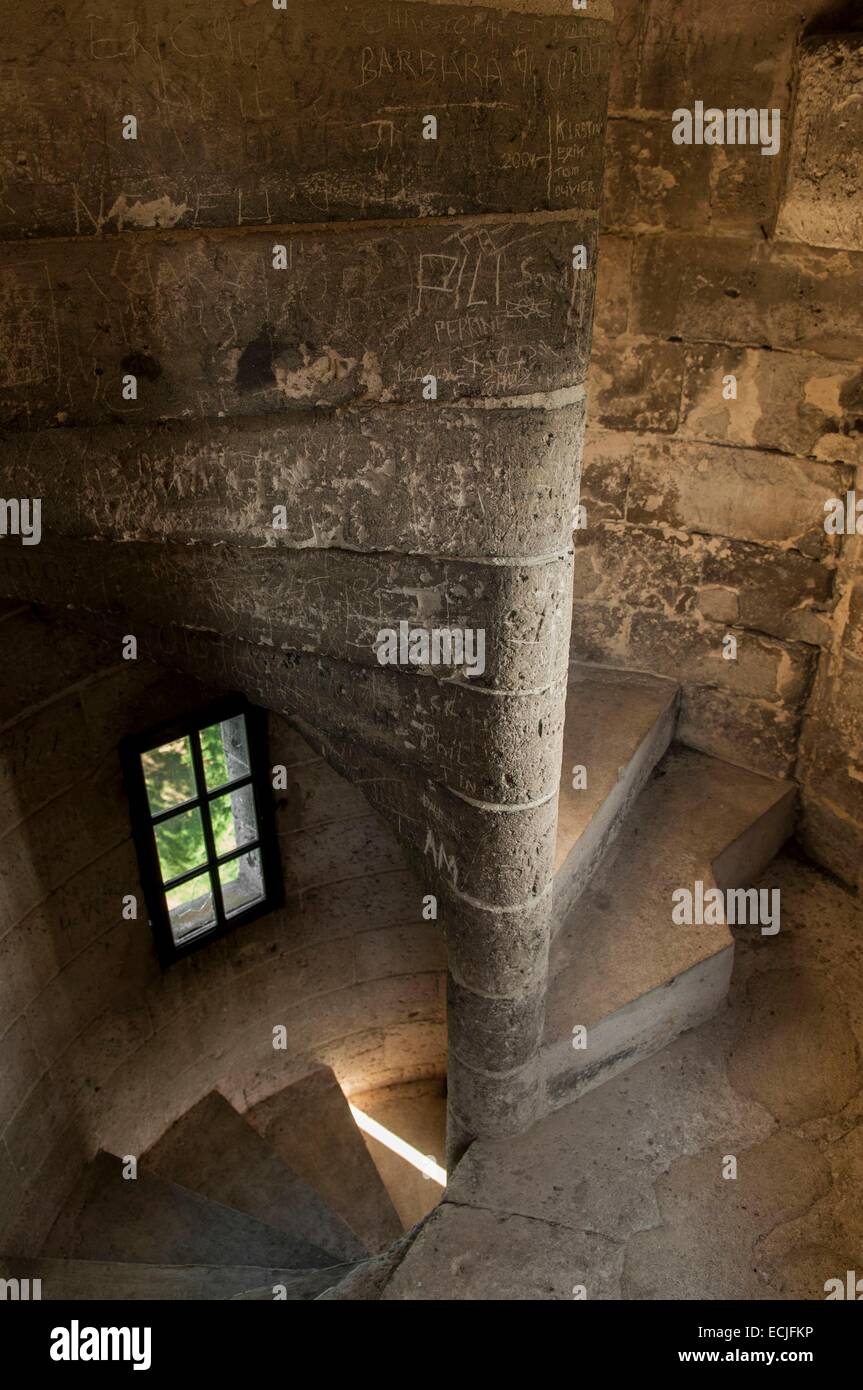 France, Aisne, Septmonts, inside Donjon Stock Photo - Alamy