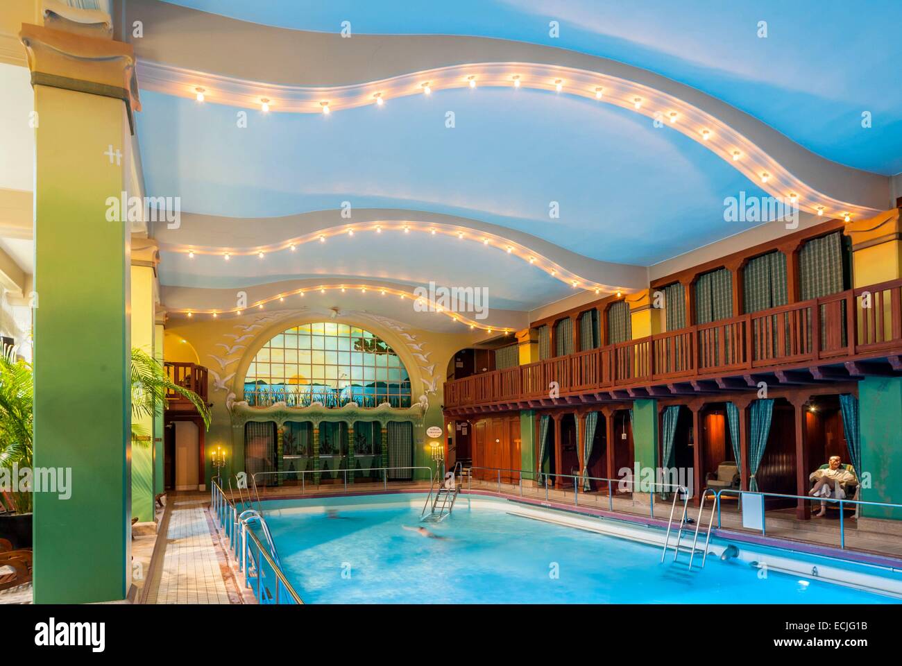 Sweden, Stockholm, Norrmalm district, Centralbadet, swimming pool ...