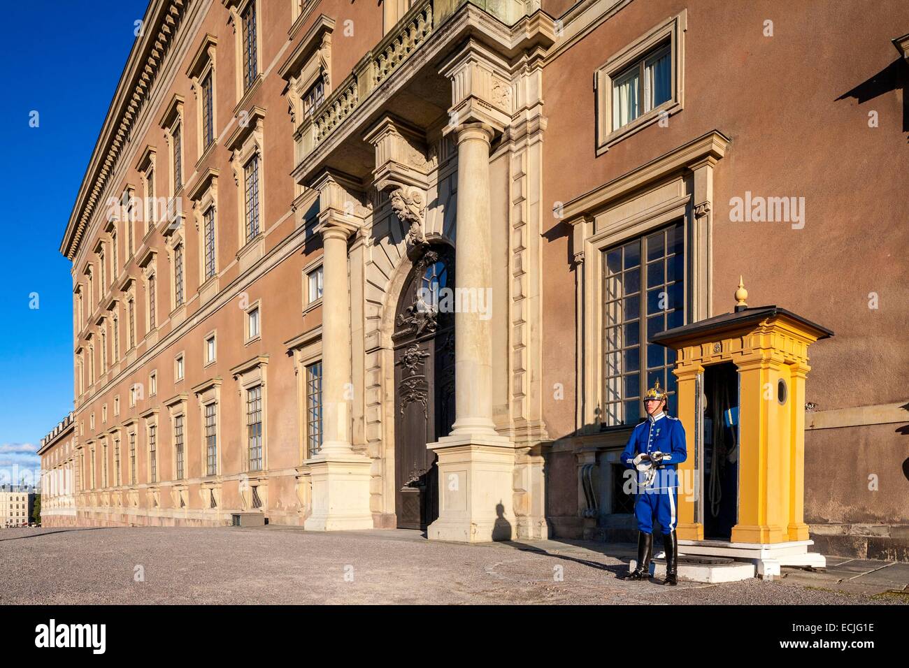 Sweden, Stockholm, Gamla Stan, the Royal Palace of the 18th century ...