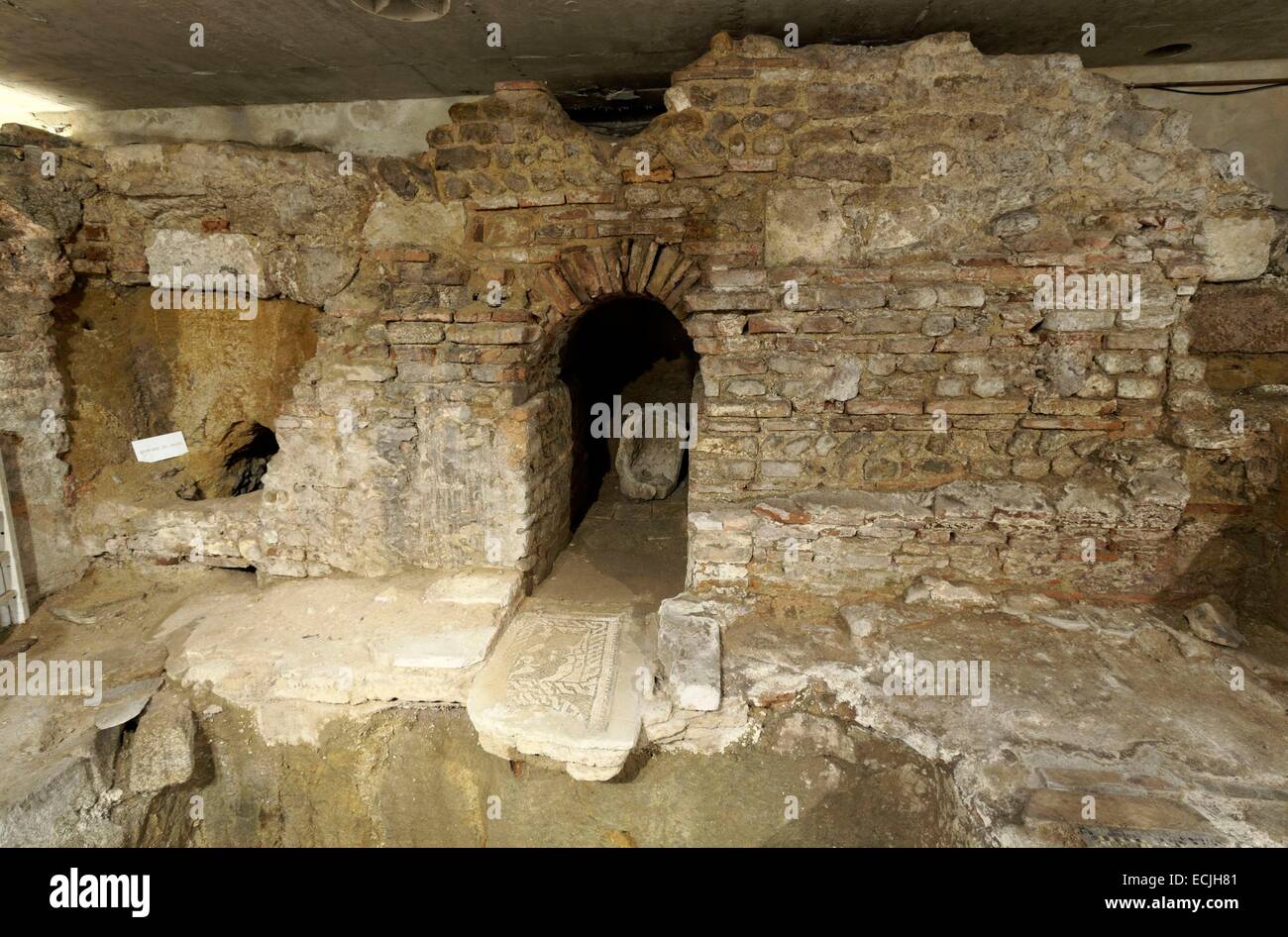 France, Haute Vienne, Limoges, St. Martial's Abbey, crypt of Saint ...
