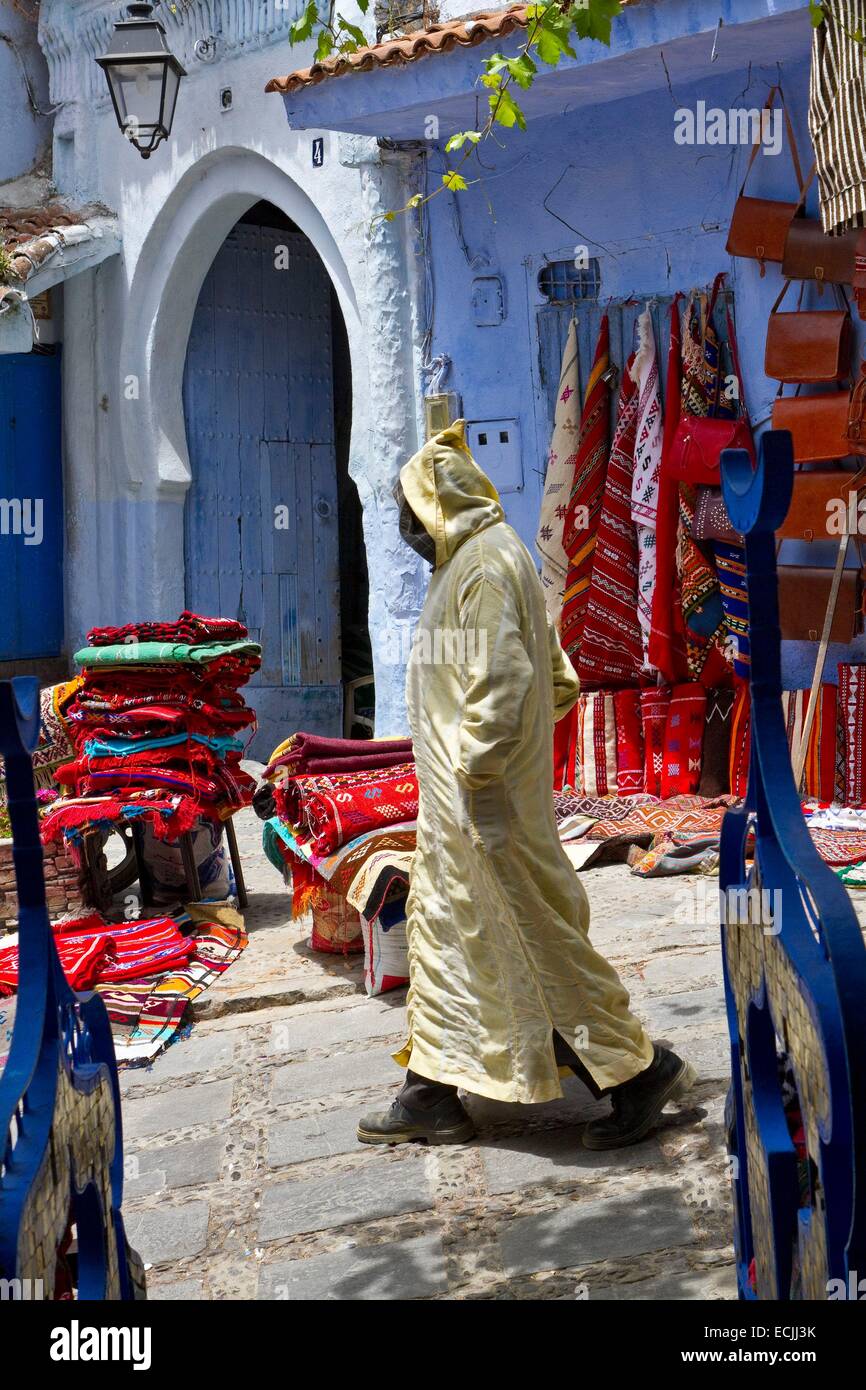 Morocco, Rif region, Chefchaouen, the blue medina Stock Photo - Alamy
