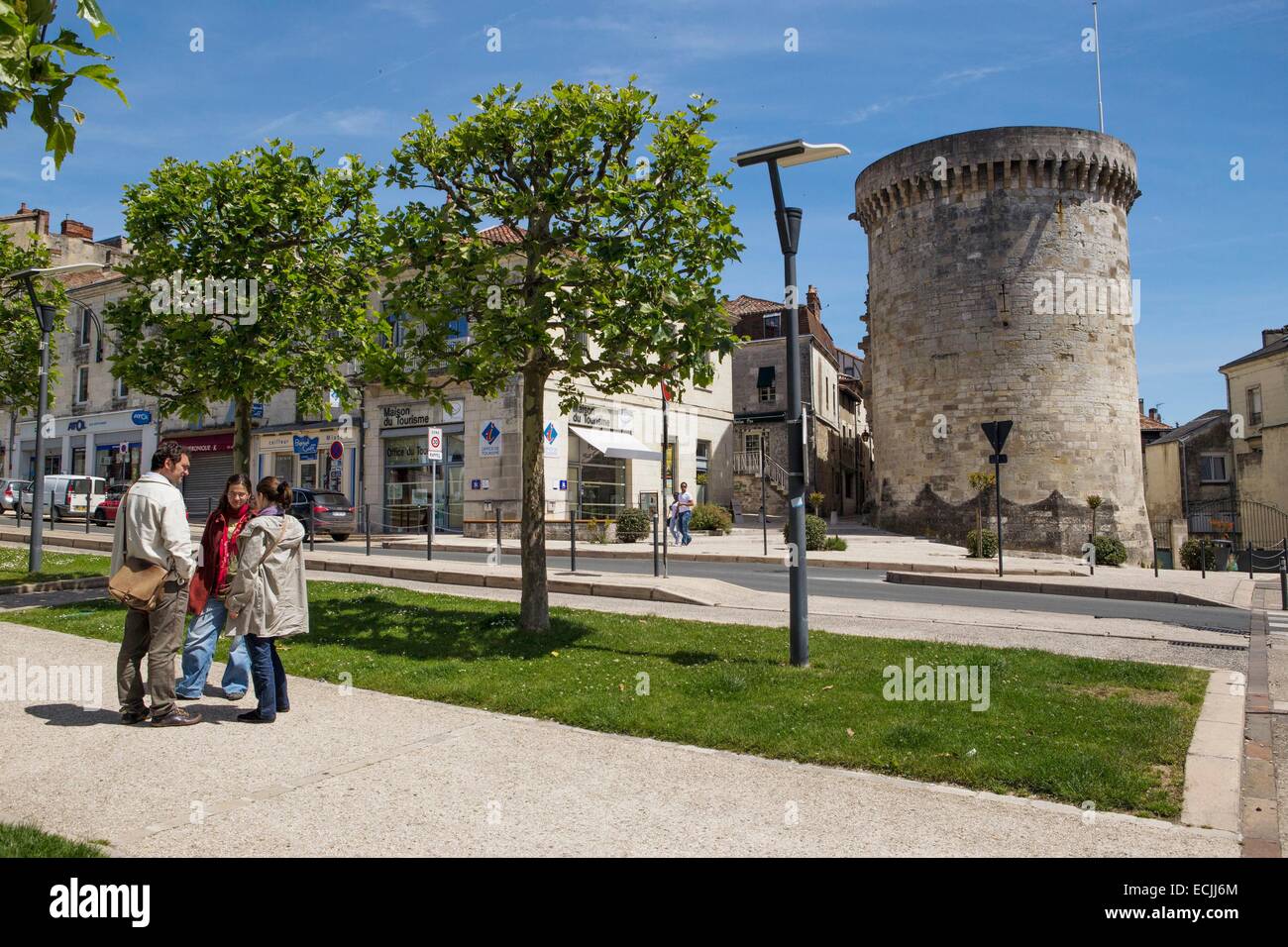 France, Dordogne, Perigord Blanc, Francheville square and Mataguerre ...