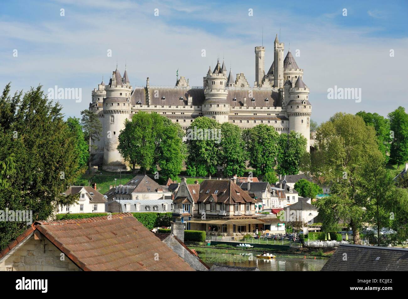 France, Oise, Pierrefonds, Castle built in the 14th century by Louis of ...