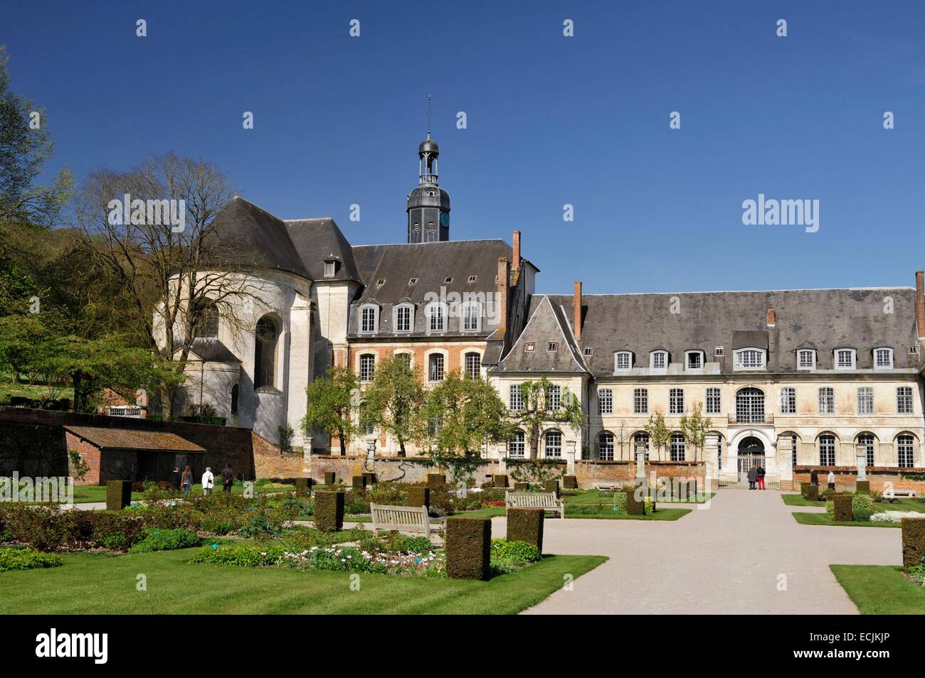 France, Somme, Argoules, abbey Valloires and its gardens Stock Photo ...