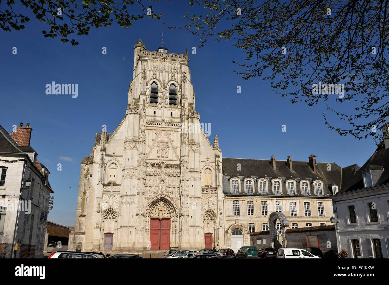 France, Somme, Saint Riquier, Abbey of Saint Riquier built between the ...
