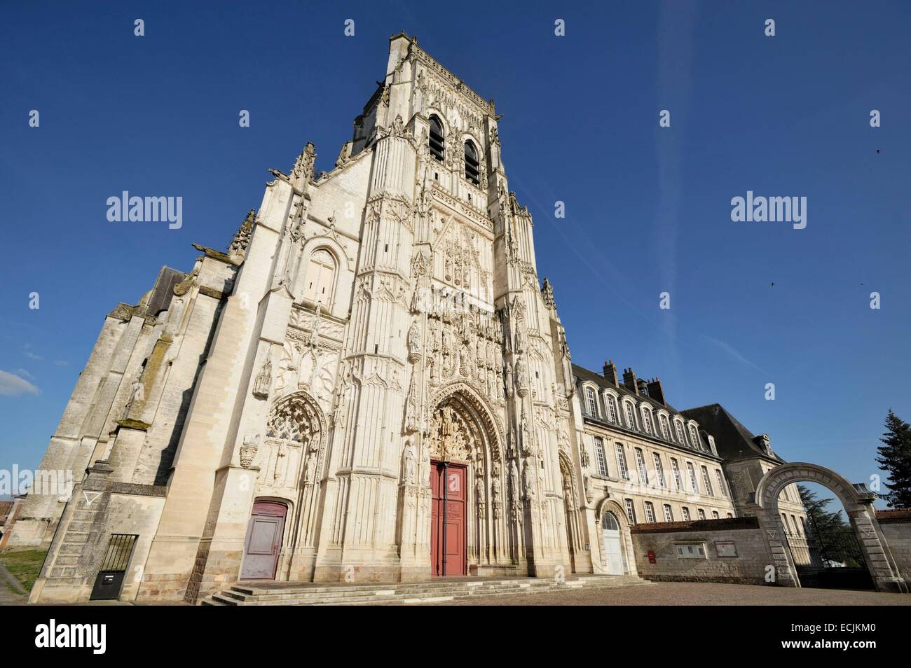 France, Somme, Saint Riquier, Abbey of Saint Riquier built between the ...