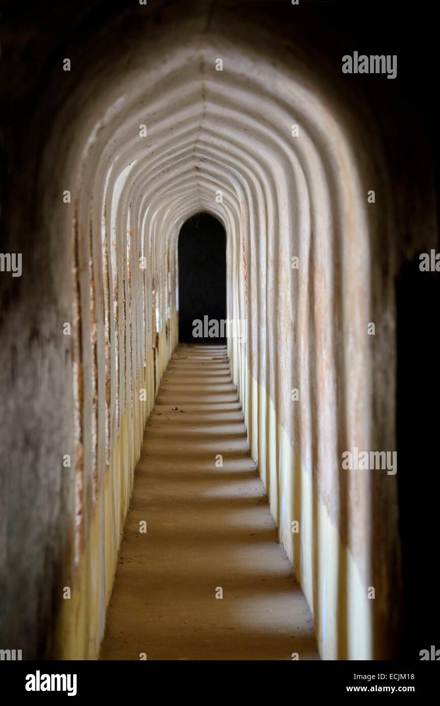 India, Uttar Pradesh, Lucknow, Bara Imambara, The labyrinth Stock Photo ...